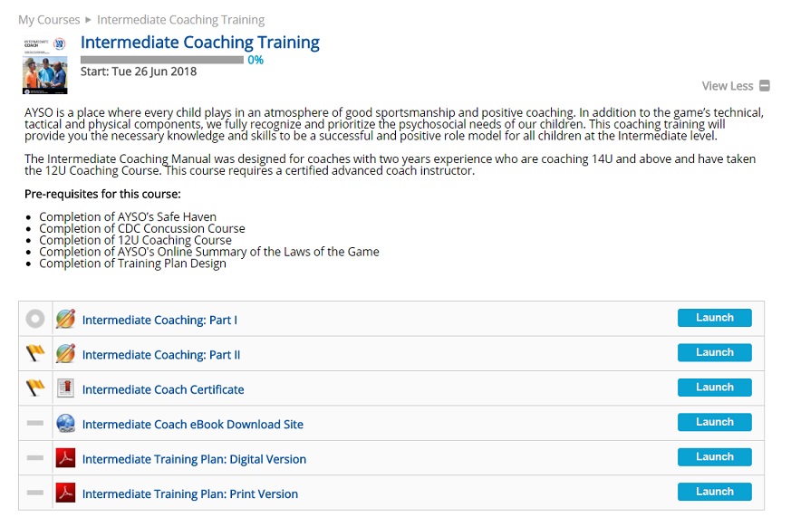 AYSOU Online Coaches Courses